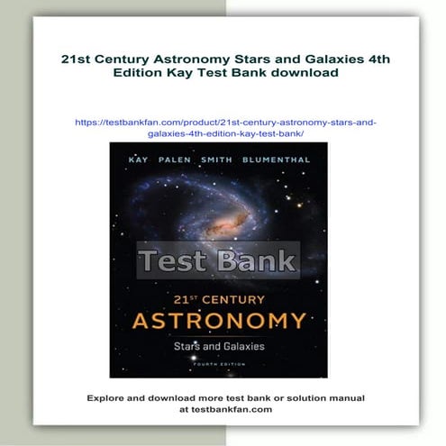 21st Century Astronomy Stars and Galaxies 4th Edition Kay Test Bank | PDF