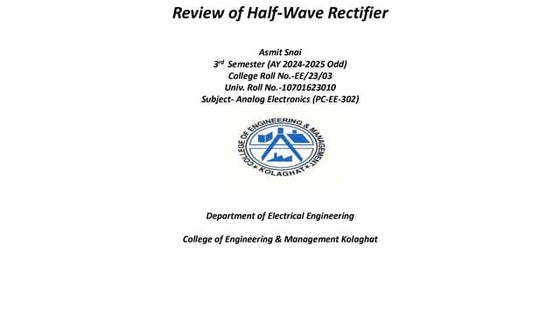 CLASS 12 PHYSICS PROJECT - Measuring current using halfwave rectifier | PDF