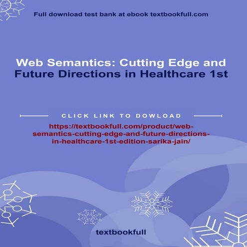 [PDF Download] Web Semantics: Cutting Edge and Future Directions in Healthcare 1st Edition ...