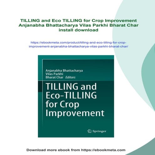 TILLING and Eco TILLING for Crop Improvement Anjanabha Bhattacharya ...