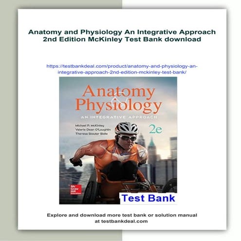Anatomy and Physiology An Integrative Approach 2nd Edition McKinley ...
