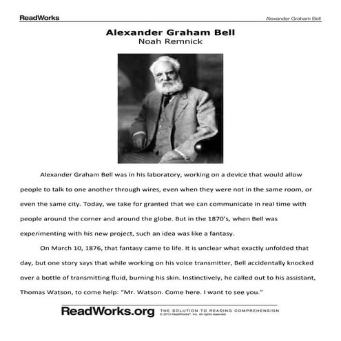 1070_alexander_graham_bell Y SU HISTORIA DETRAS DE LA PANTALLA | PDF