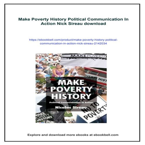 Make Poverty History Political Communication In Action Nick Sireau | PDF