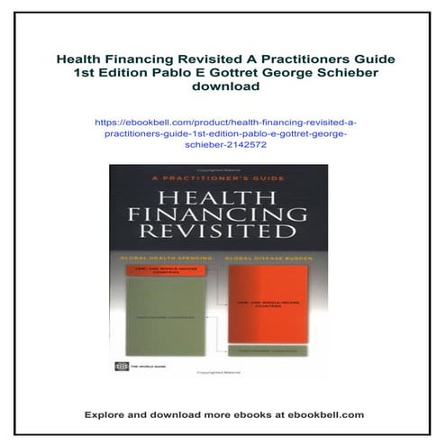 Health Financing Revisited A Practitioners Guide 1st Edition Pablo E ...
