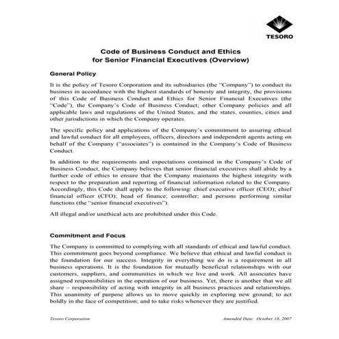 Code of Ethics | PDF