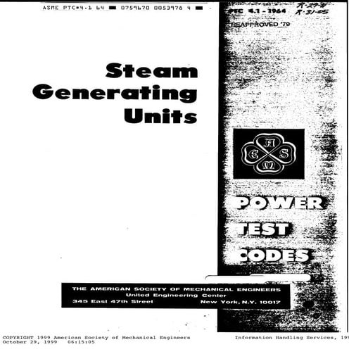 107182674 asme-ptc-4-1-1964-1 | PDF | Technology & Computing