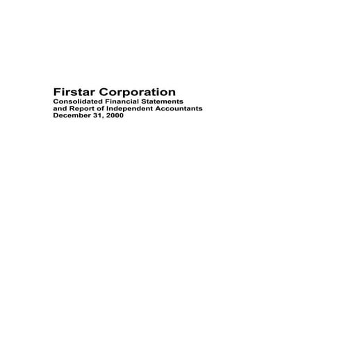 u.s.bancorp 2000 Audited Financial Statements - Firstar Corporation | PDF