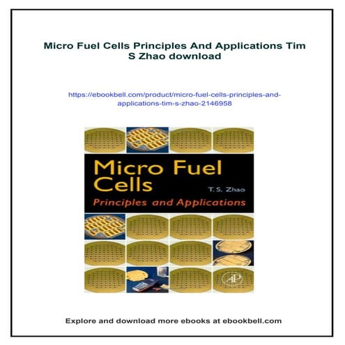 Micro Fuel Cells Principles And Applications Tim S Zhao | PDF