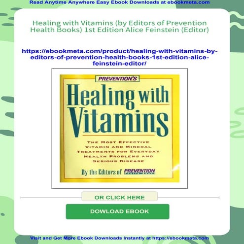 Healing with Vitamins (by Editors of Prevention Health Books) 1st ...