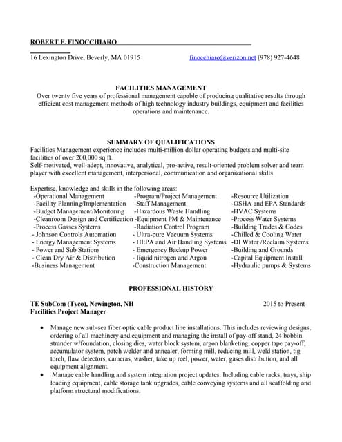 Robert Resume 2015 | PDF