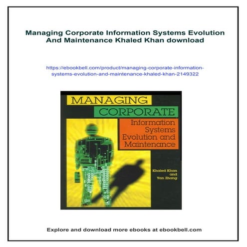 Managing Corporate Information Systems Evolution And Maintenance Khaled Khan | PDF