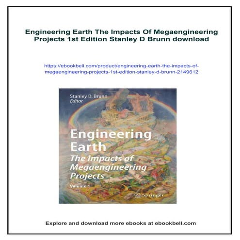 Engineering Earth The Impacts Of Megaengineering Projects 1st Edition ...