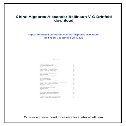 Chiral Algebras Alexander Beilinson V G Drinfeld | PDF