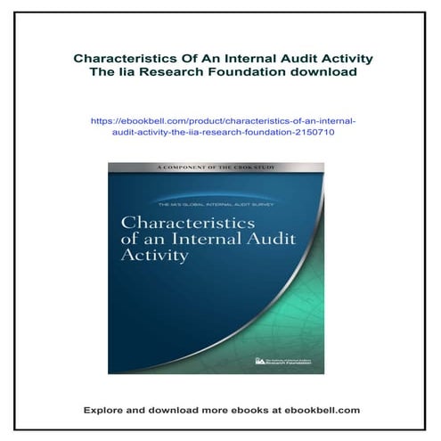 Characteristics Of An Internal Audit Activity The Iia Research ...