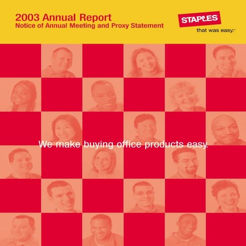 staples 2003 Annual Report | PDF