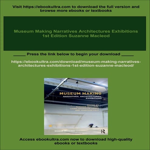 Museum Making Narratives Architectures Exhibitions 1st Edition Suzanne ...
