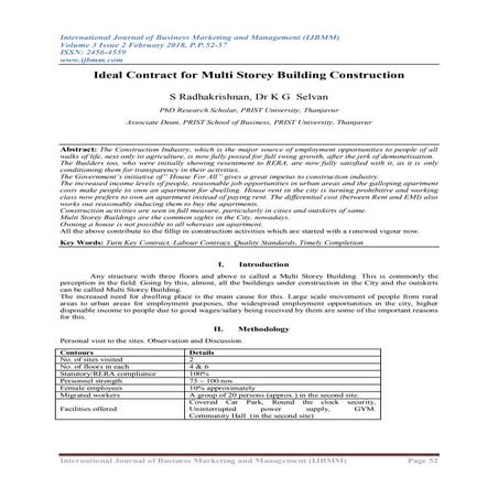 Ideal Contract for Multi Storey Building Construction | PDF