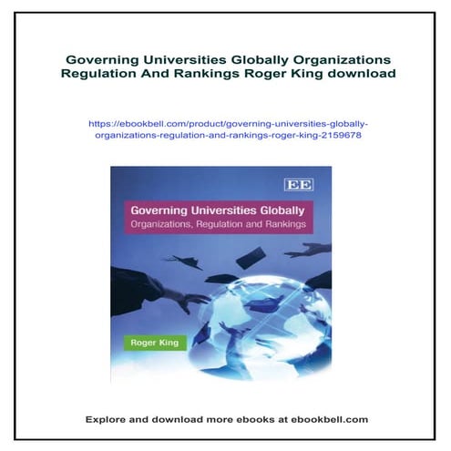 Governing Universities Globally Organizations Regulation And Rankings ...