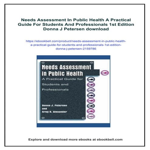 Needs Assessment In Public Health A Practical Guide For Students And ...
