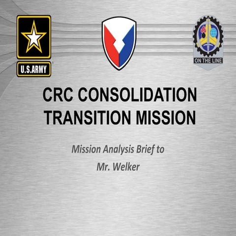 CRC Mission Analysis Brief (3) | PPT
