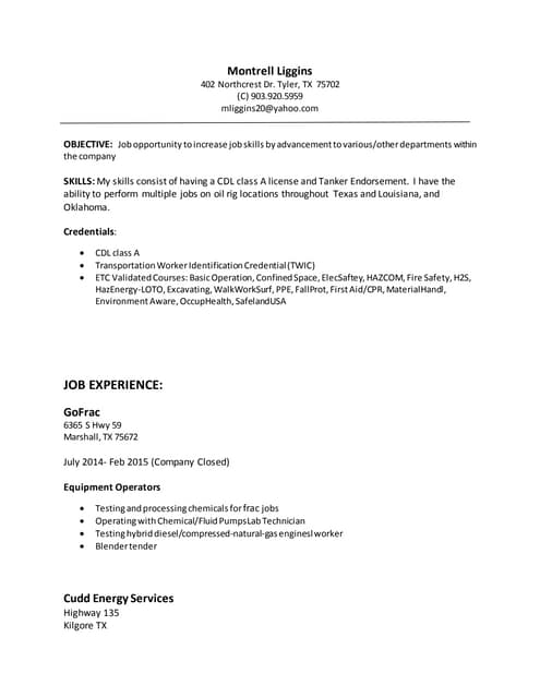 Dustin J Hawkins Resume | DOCX | Commercial Trucks | Auto Body Styles