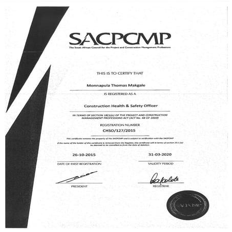 SACPCMP Registration Certificate | PDF