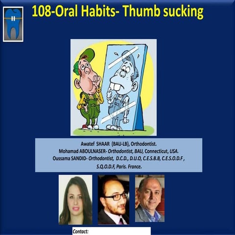 108 oral habits-thumb sucking-mohamad aboualnaser-awatef shaar-oussama ...