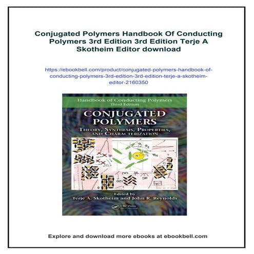 Conjugated Polymers Handbook Of Conducting Polymers 3rd Edition 3rd ...
