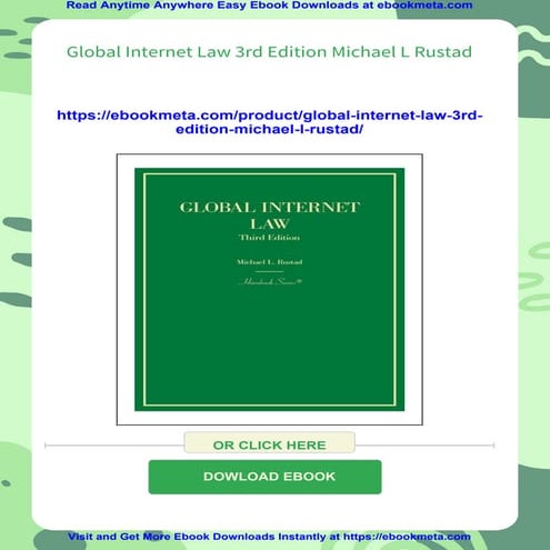 Global Internet Law 3rd Edition Michael L Rustad | PDF
