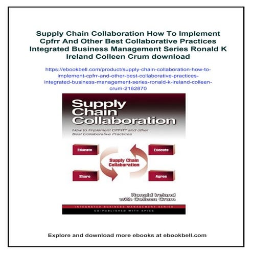 Supply Chain Collaboration How To Implement Cpfrr And Other Best ...