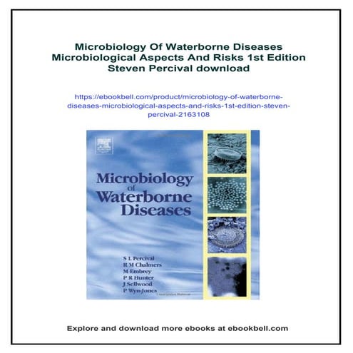 Microbiology Of Waterborne Diseases Microbiological Aspects And Risks 1st Edition Steven ...