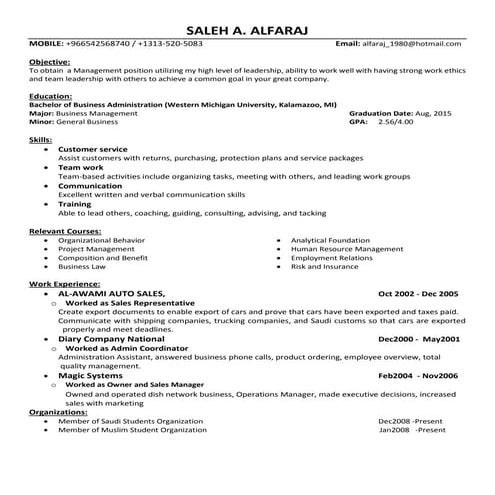 Yazeed resume | DOC