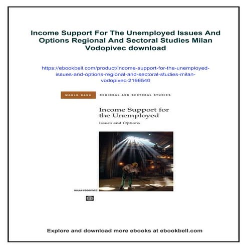 Income Support For The Unemployed Issues And Options Regional And ...