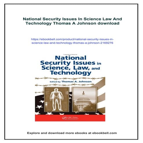 National Security Issues In Science Law And Technology Thomas A Johnson ...