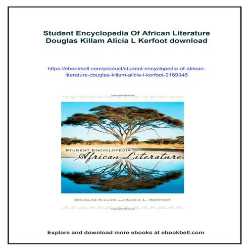 Student Encyclopedia Of African Literature Douglas Killam Alicia L ...