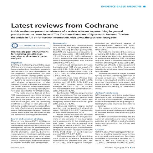 Cochrane Collaboration - Register of Studies Consultation | PDF