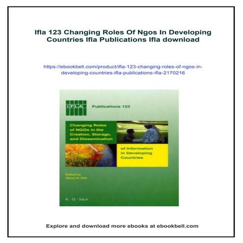 Ifla 123 Changing Roles Of Ngos In Developing Countries Ifla Publications Ifla | PDF