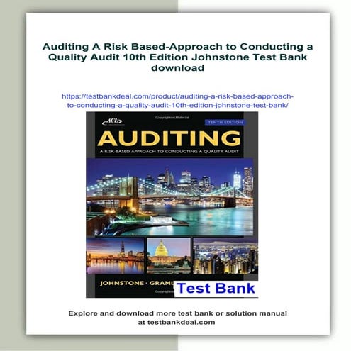 Auditing A Risk Based-Approach to Conducting a Quality Audit 10th ...