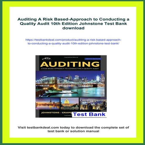 Auditing A Risk Based-Approach to Conducting a Quality Audit 10th ...
