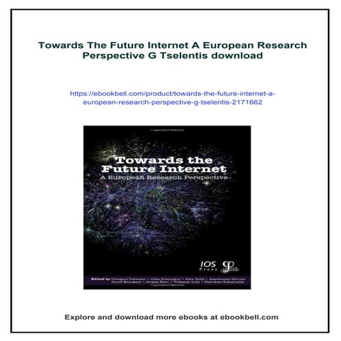 Towards The Future Internet A European Research Perspective G Tselentis ...