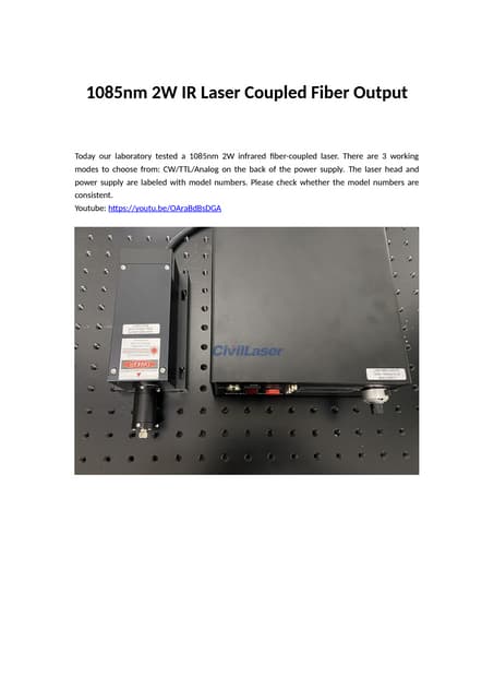 395nm 2000mW UV Fiber Coupled Laser System | DOC
