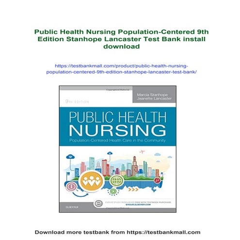 Public Health Nursing Population-Centered 9th Edition Stanhope ...