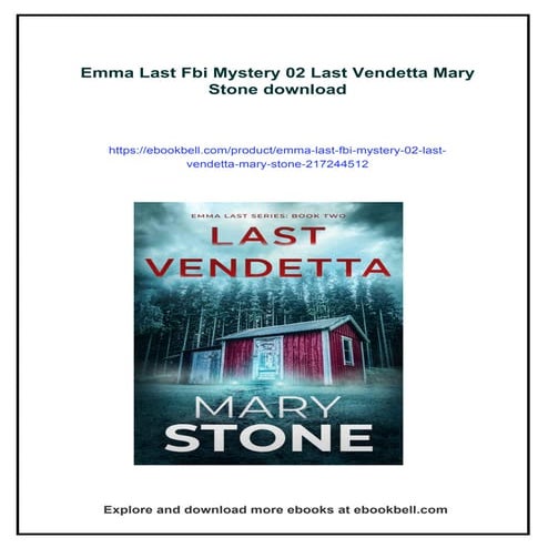 Emma Last Fbi Mystery 02 Last Vendetta Mary Stone | PDF