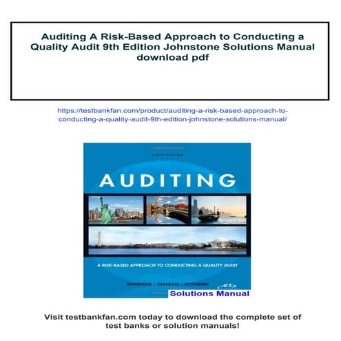 Auditing A Risk-Based Approach to Conducting a Quality Audit 9th ...