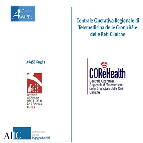 CORĒHEALTH - CENTRALE OPERATIVA REGIONALE DI TELEMEDICINA DELLE ...