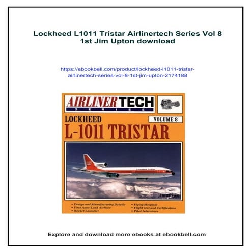 Lockheed L1011 Tristar Airlinertech Series Vol 8 1st Jim Upton | PDF