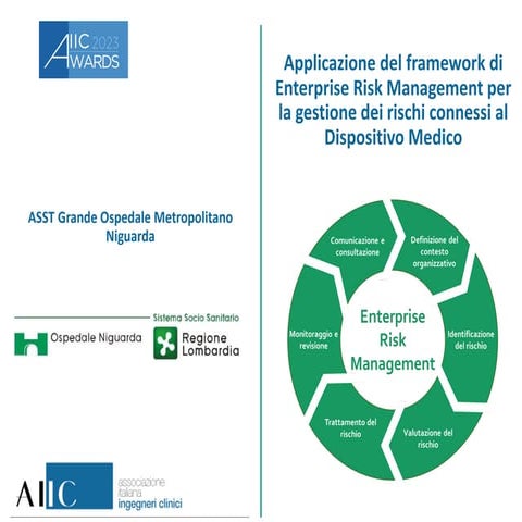 APPLICAZIONE DEL FRAMEWORK DI ENTERPRISE RISK MANAGEMENT PER LA GESTIONE DEI RISCHI CONNESSI AL ...