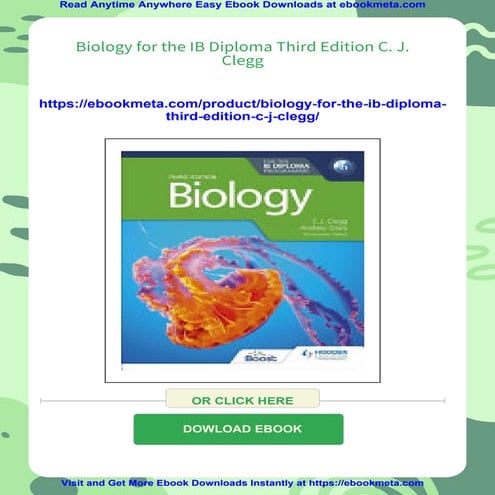 Biology for the IB Diploma Third Edition C. J. Clegg | PDF