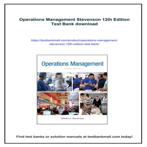 Operations Management Stevenson 12th Edition Test Bank | PDF
