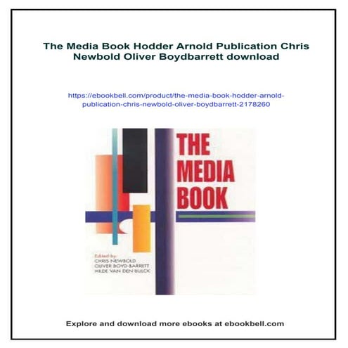 The Media Book Hodder Arnold Publication Chris Newbold Oliver ...